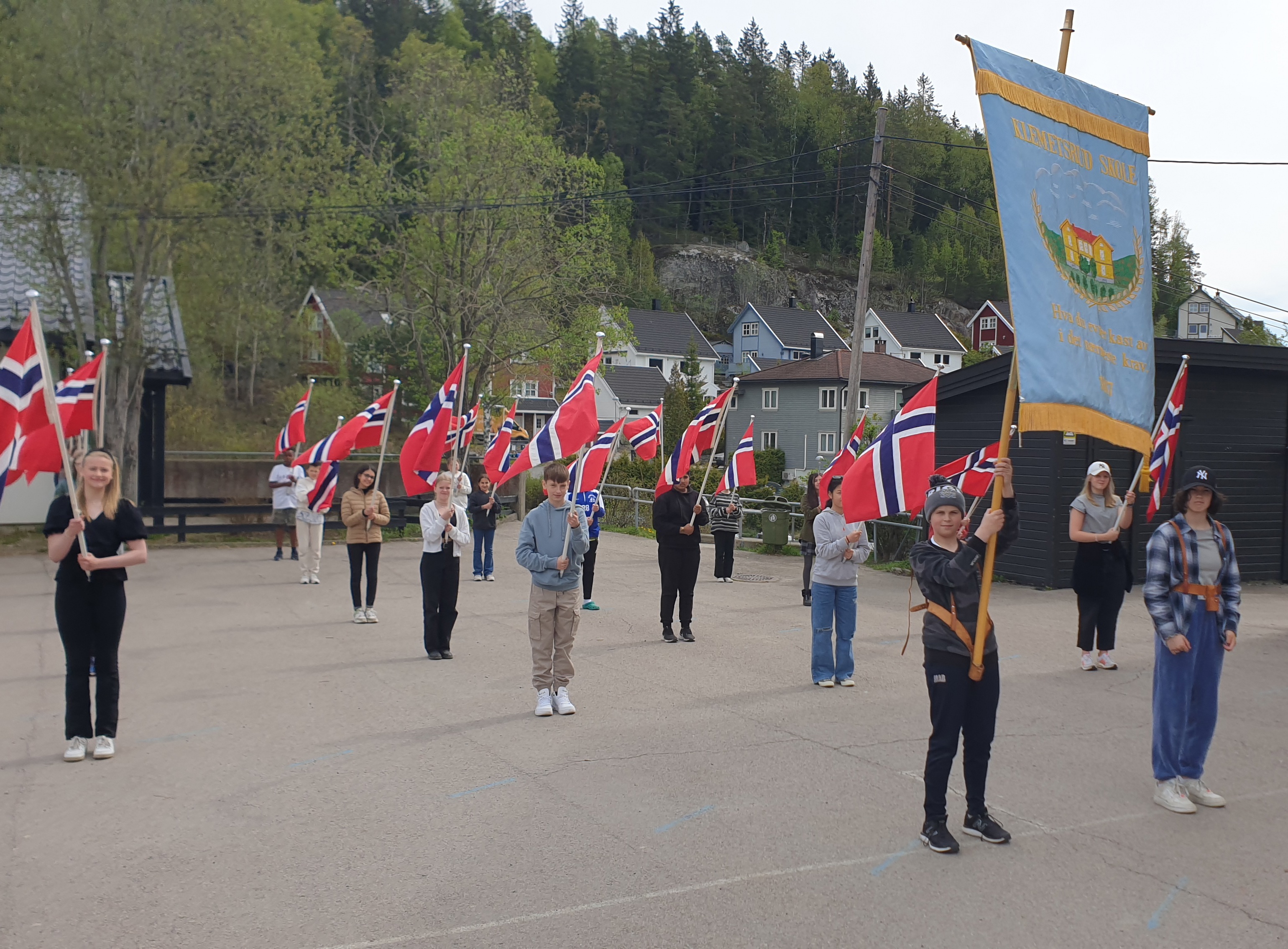 Flaggborgen øver